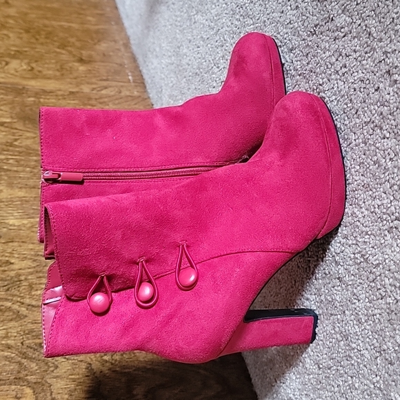 Shoes | Impo Red Ankle Boots | Poshmark